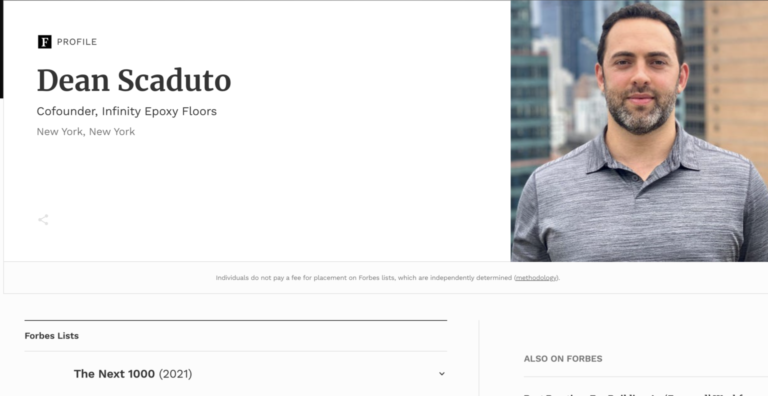 Dean Scaduto - Infinity Epoxy Floors | Best Epoxy Contractor In The Tri ...